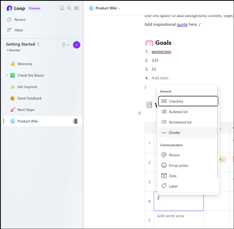 How to enable and work with Microsoft Loop – Modern Workplace.site