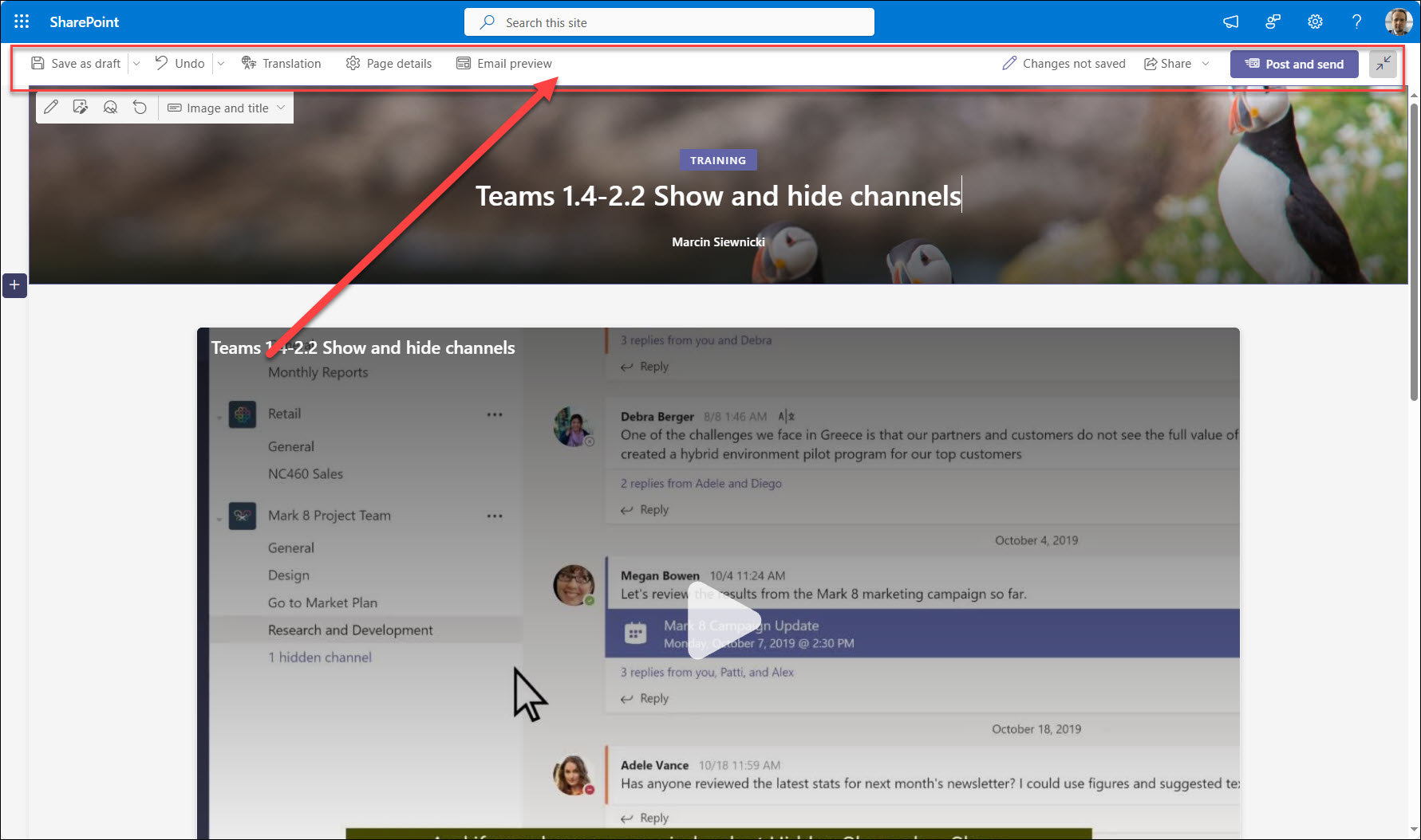 Introduction to SharePoint Video Pages – Modern Workplace.site